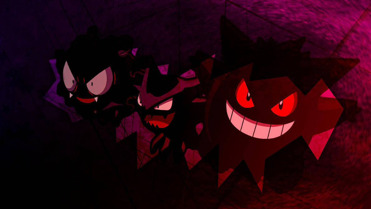 Gengar Evolution : Widescreen by applejackles on DeviantArt