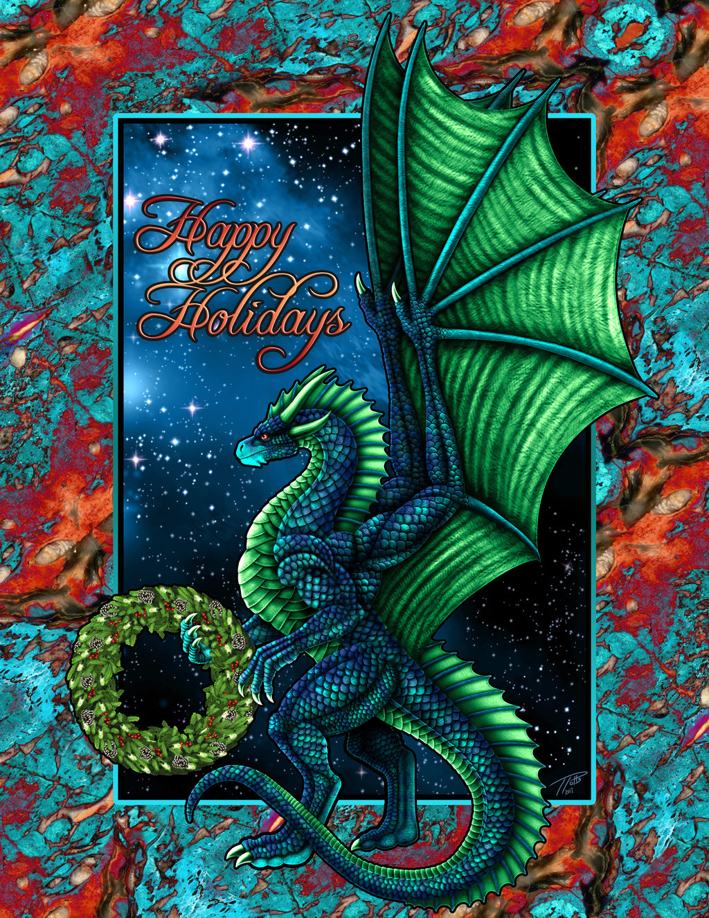 Christmas Dragon 2017 by DragonosX on DeviantArt