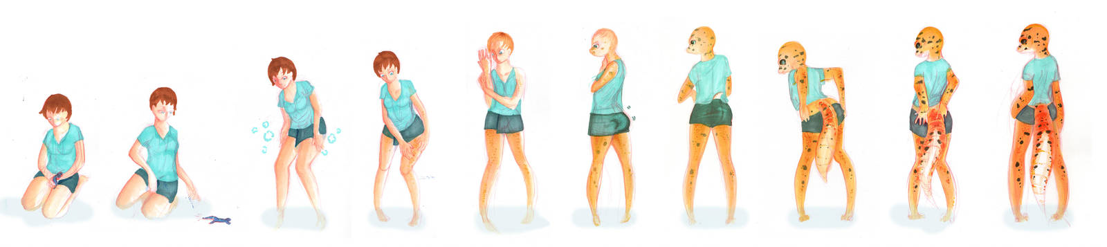 Lizard Girl Transformation By Katinae Chivers On Deviantart