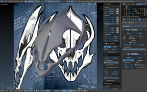 Gaster Blaster WIP_005 (MODEL COMPLETE) by Wrothmonk64 on DeviantArt