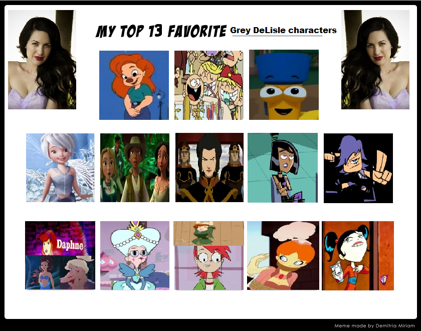 My Top 13 Favorite Grey Delisle Characters by Mileymouse101 on DeviantArt