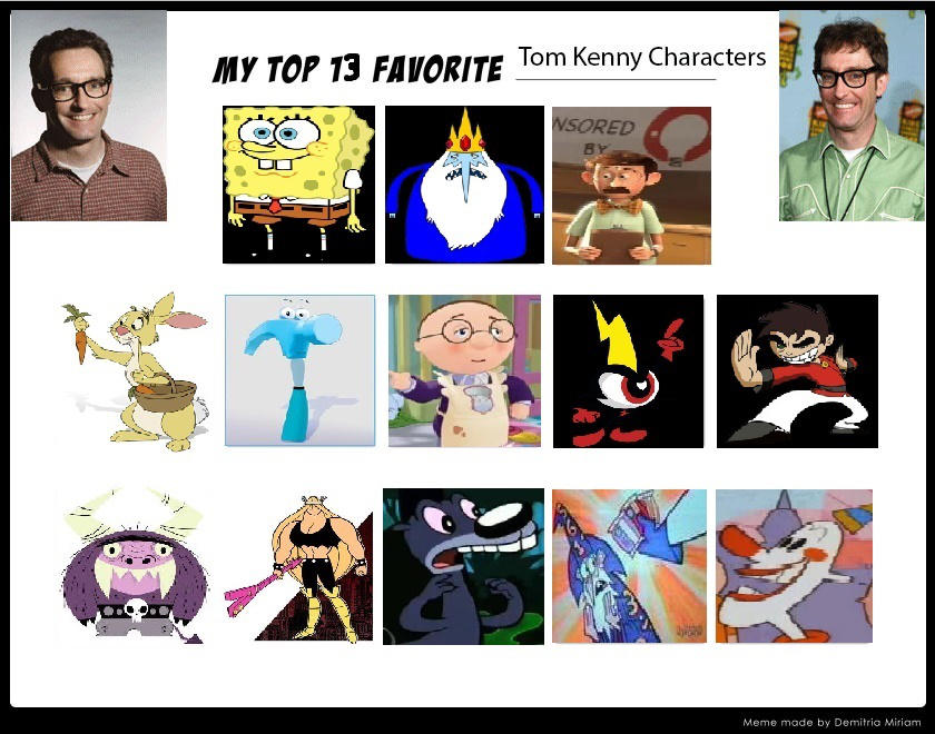 My Top 13 Favorite Tom Kenny Characters by Mileymouse101 on DeviantArt
