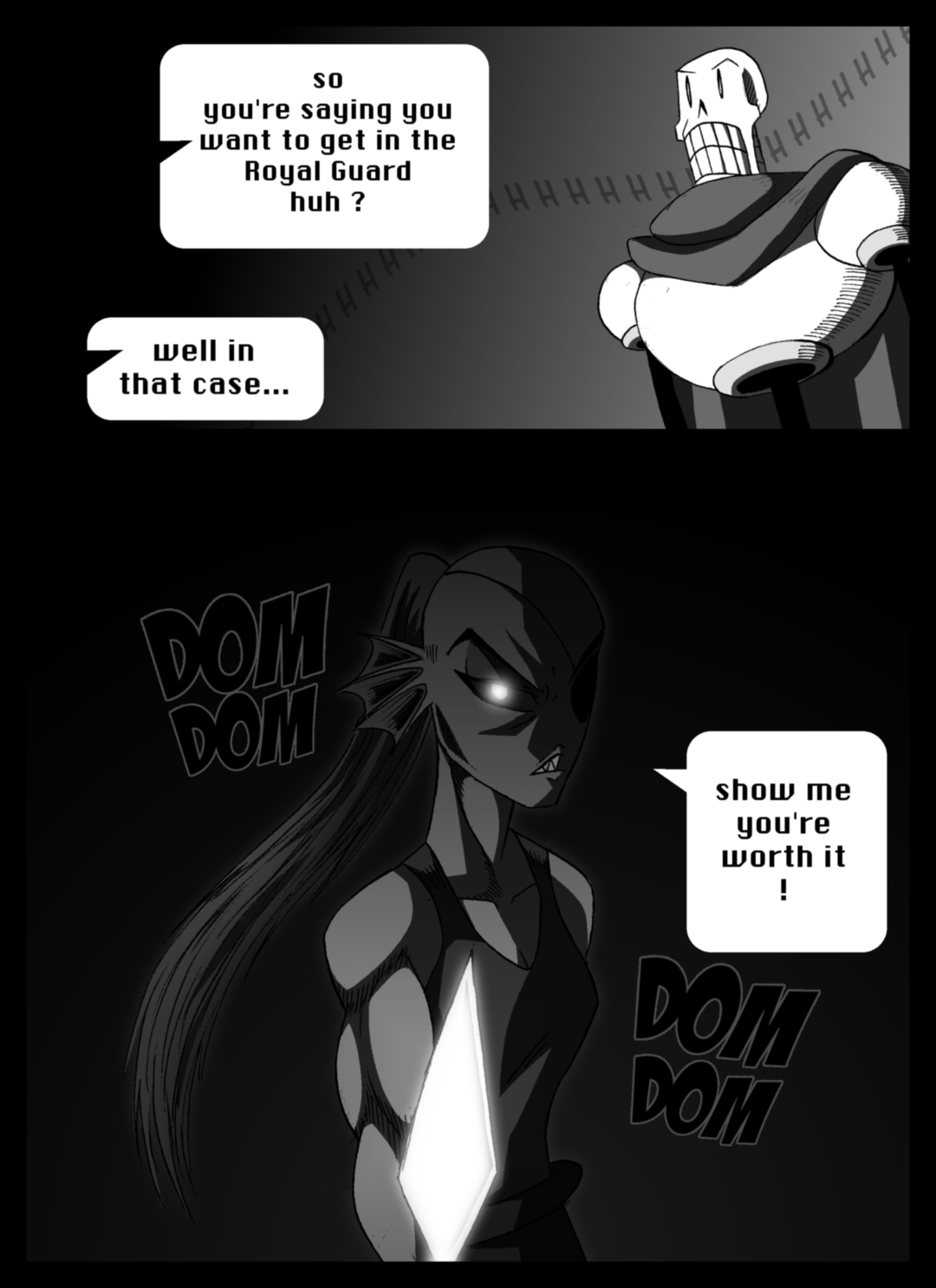 Undyne vs Papyrus -PAGE 1- by QuynzeL on DeviantArt