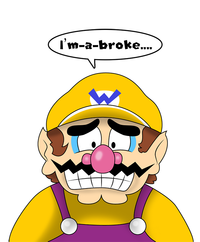 Wario is sad by ZeFrenchM on DeviantArt