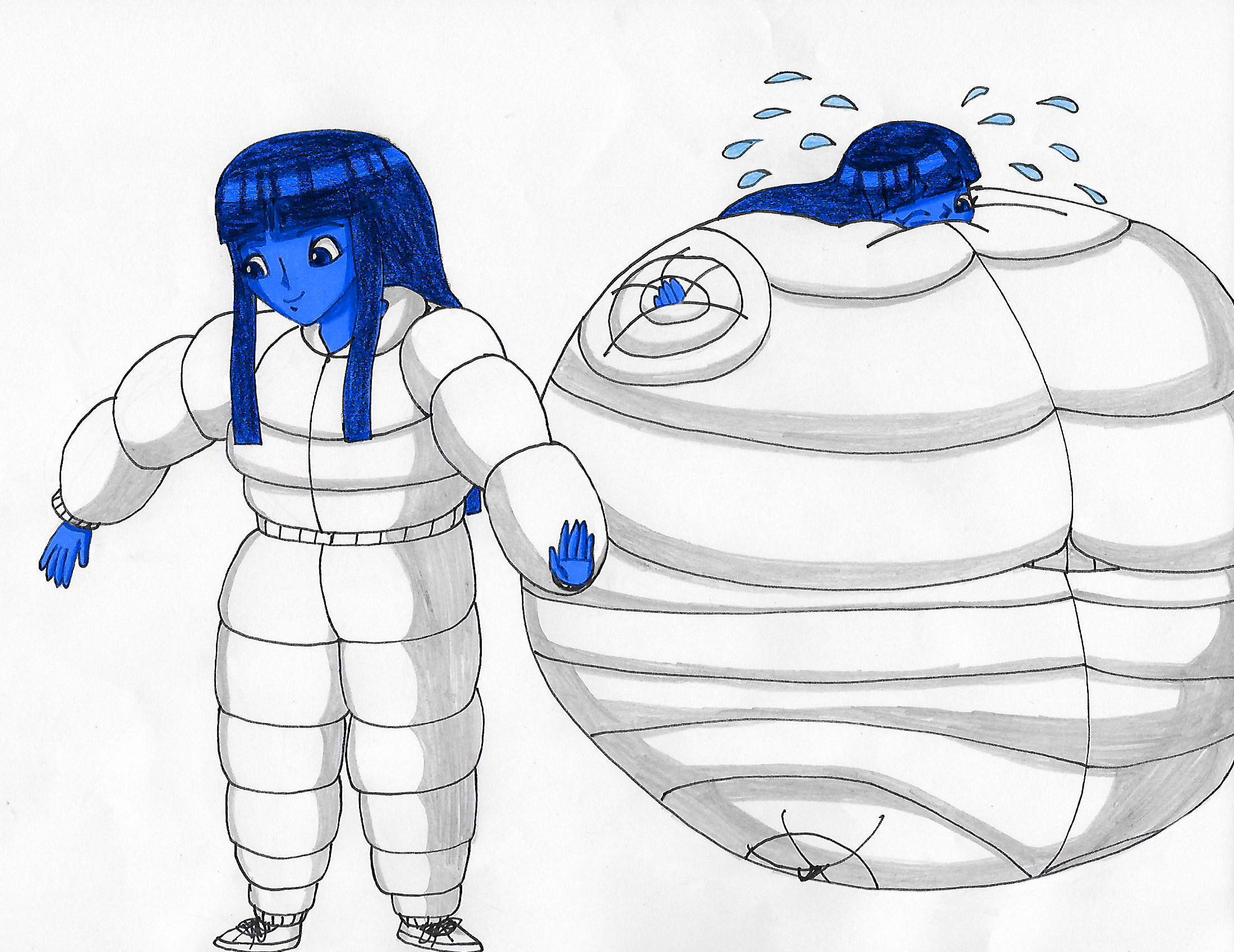 Blueberry Sera Inamaski in her white pillow suit by Magic-Kristina-KW ...