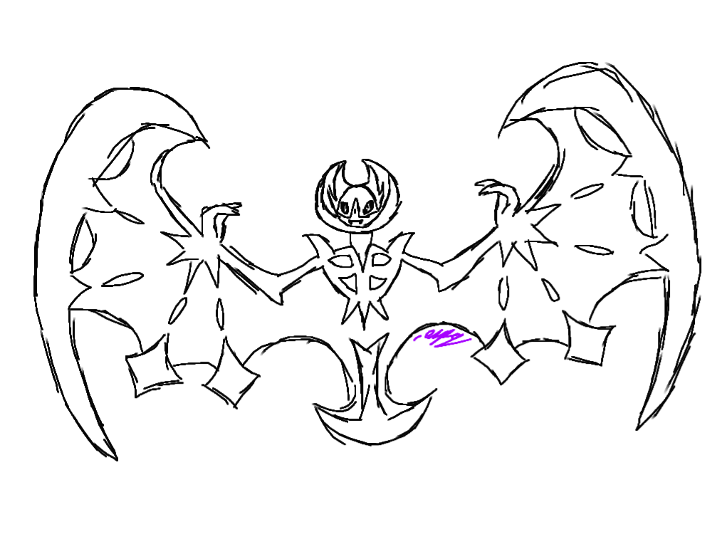 Lunala sketch by Espeonage8 on DeviantArt