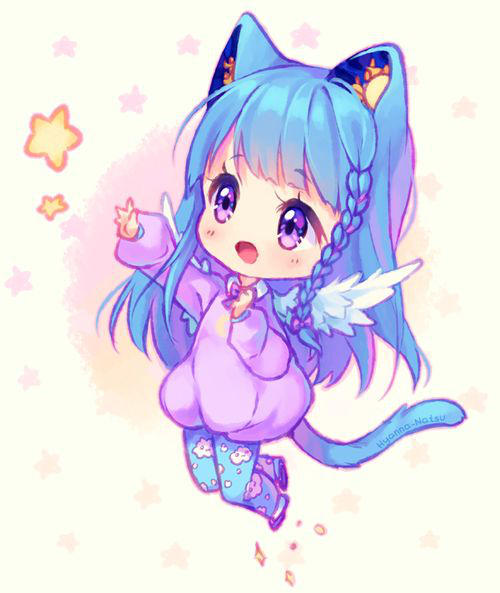 Neko Girl Chibi by MysticaLily on DeviantArt