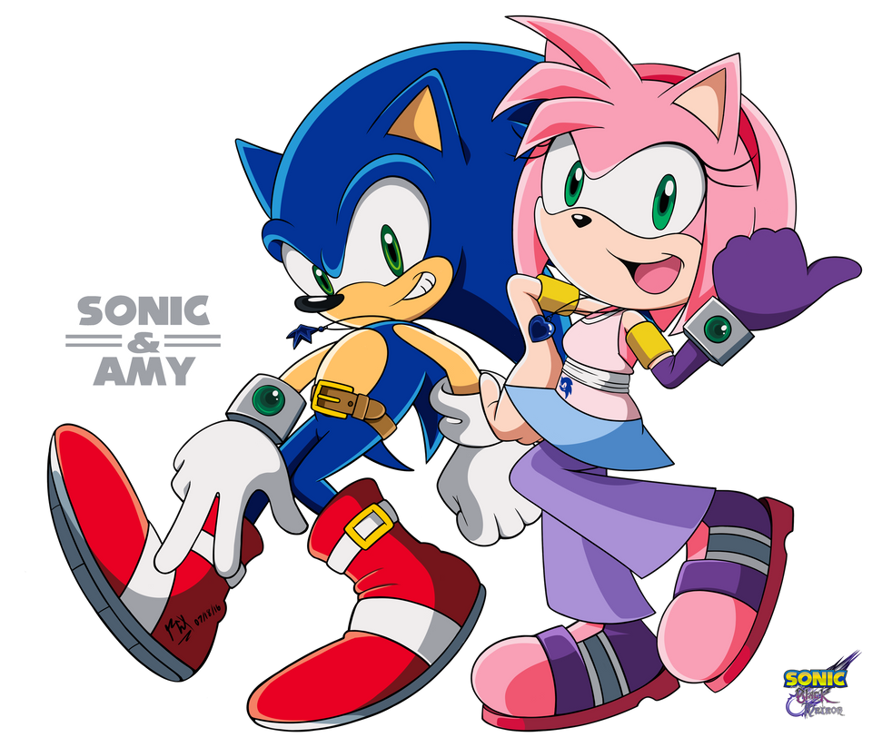 Commission: Sonic and Amy by RGXSuperSonic on DeviantArt