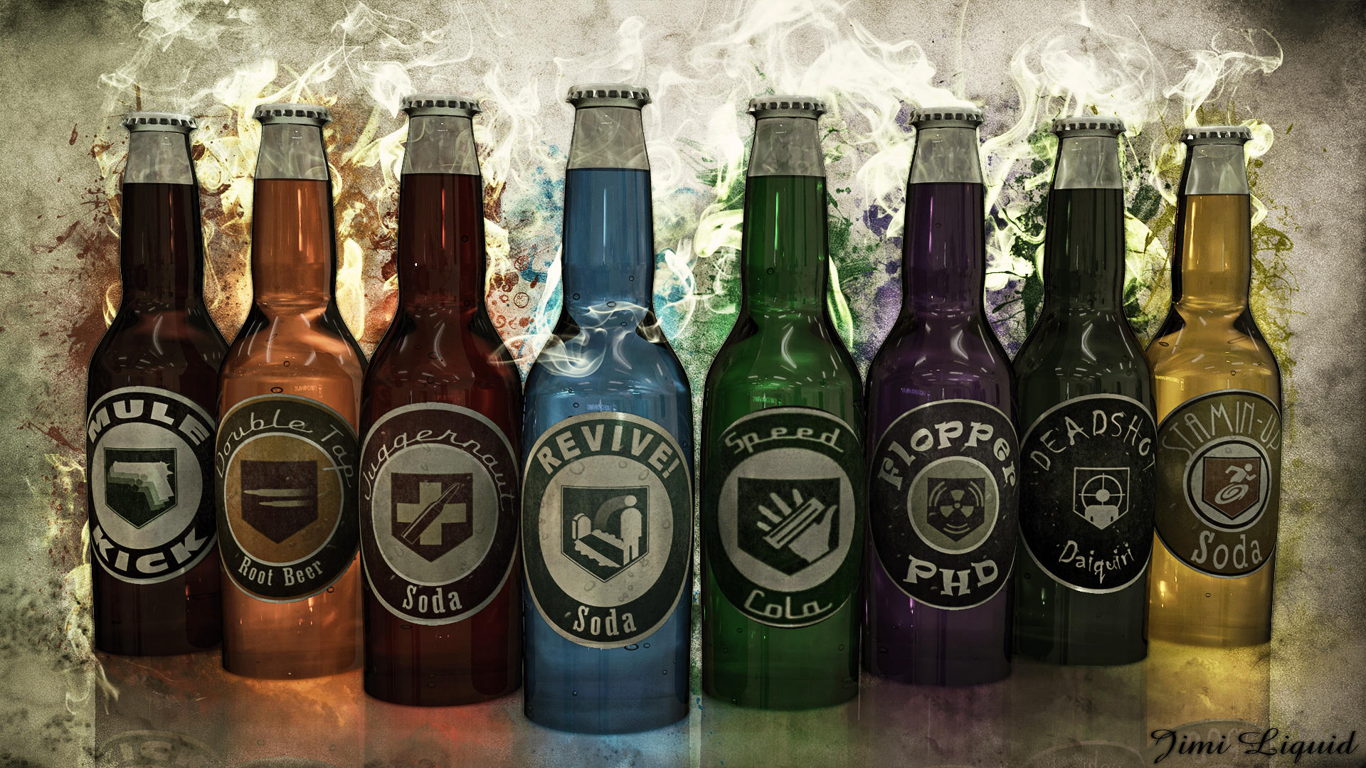 Treyarch Zombie Perk Bottles Wallpaper by JIMI-Liquid on DeviantArt Treyarch Zombie Perk Bottles Wallpaper by JIMI-Liquid on DeviantArt
