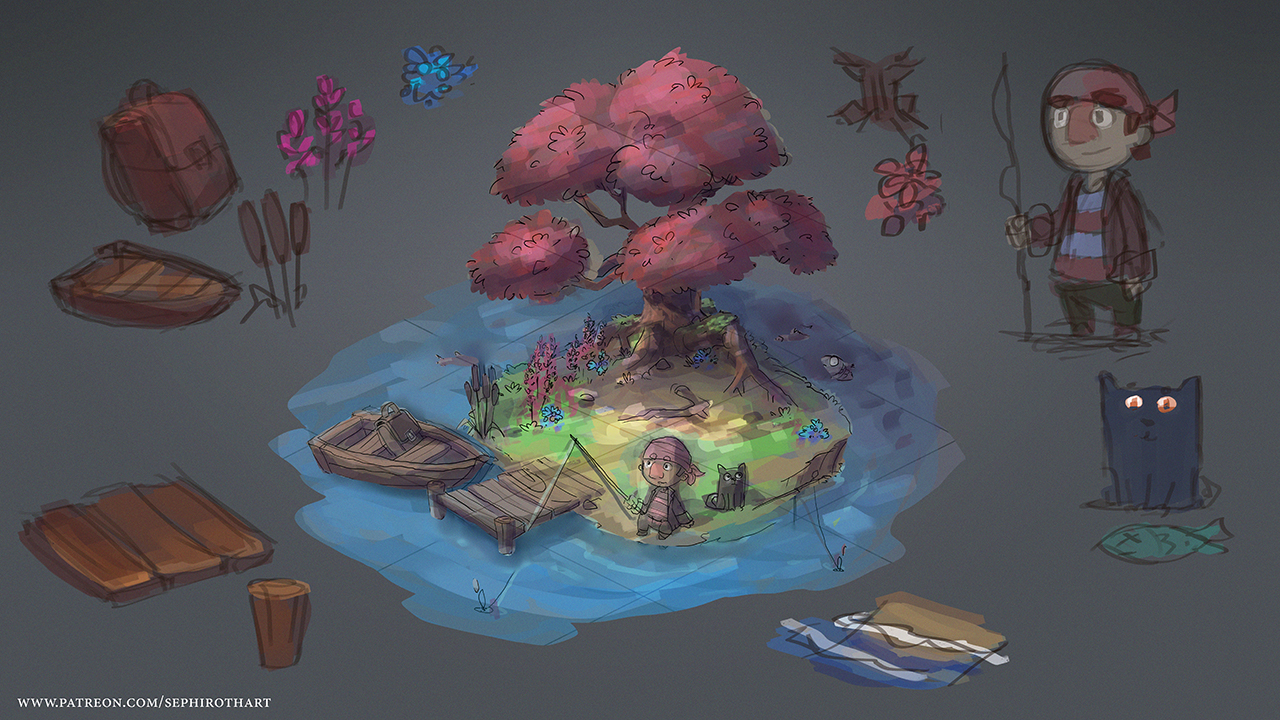 Isometric Fishing Bridge by Sephiroth-Art on DeviantArt