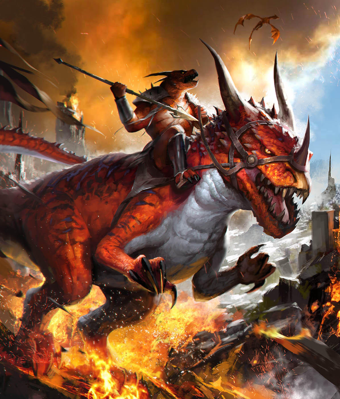 Fire Drake Rider by Sutthiwat Dechakamphu (TheRafaArts) : r ...