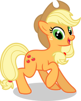 Mlp Fim Applejack (sitting) Vector by luckreza8 on DeviantArt