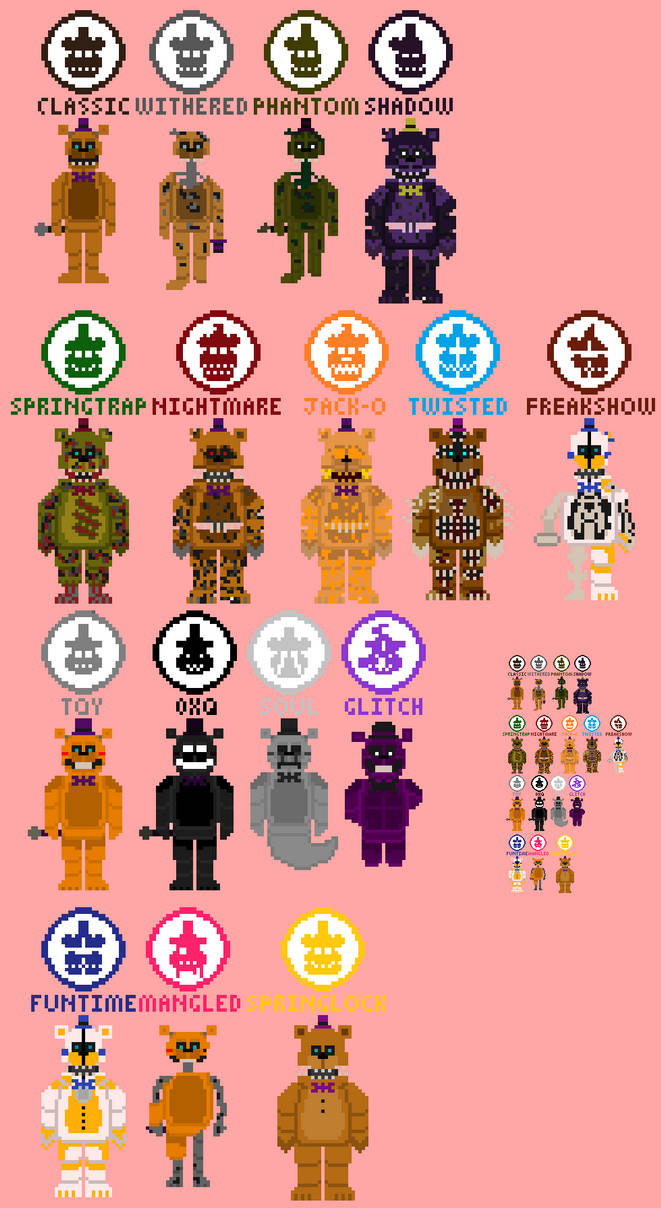 FNaF RPG concept: Fredbear Variations by TheGothic123Fan on DeviantArt