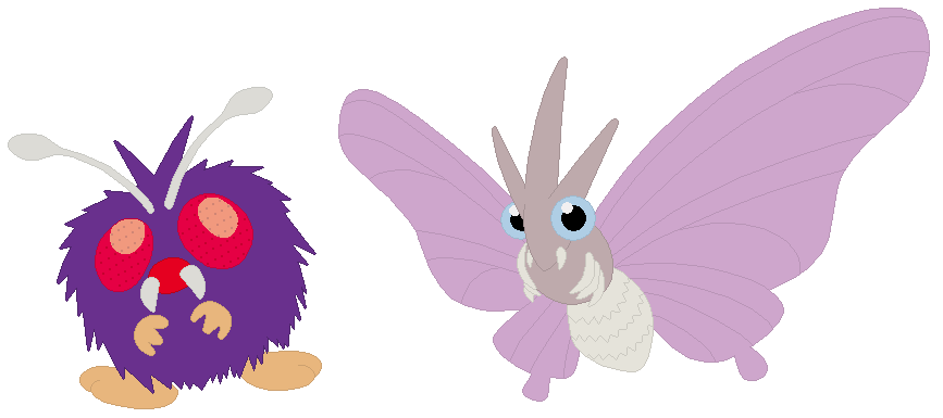 Venonat and Venomoth Base by SelenaEde on DeviantArt