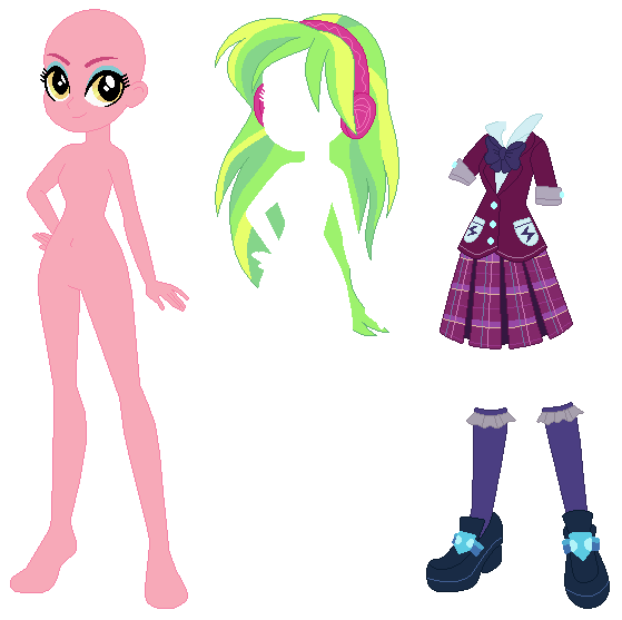 Equestria Girls Lemon Zest Base 02 by SelenaEde on DeviantArt