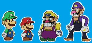 Paper Wario and Paper Waluigi by ericgl1996 on DeviantArt
