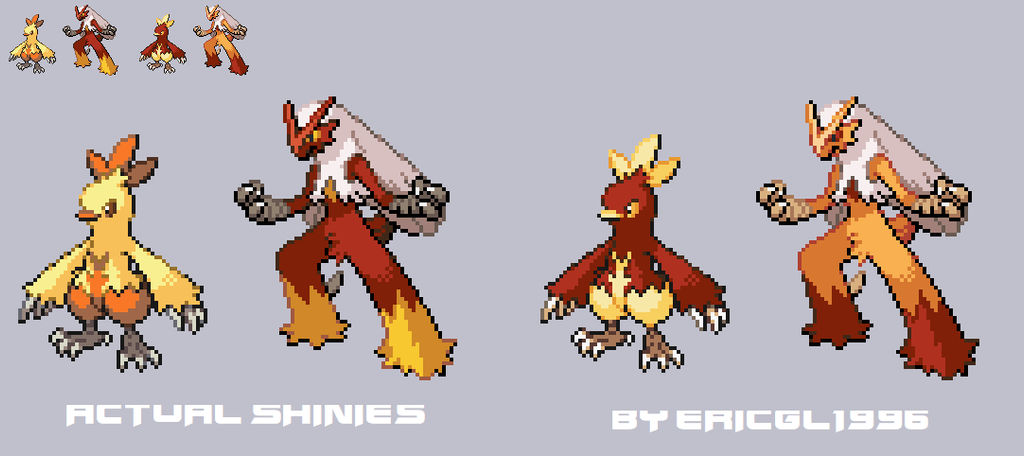 My version of Shiny Combusken and Shiny Blaziken by ericgl1996 on ...