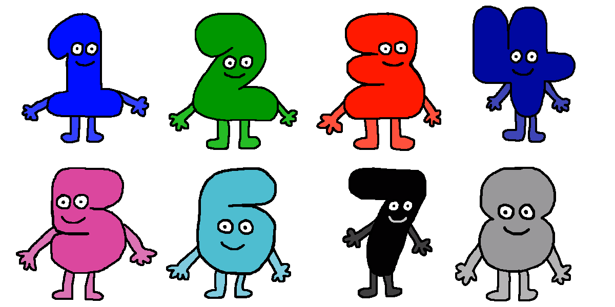 BFB all numbers by crazycreeper529 on DeviantArt