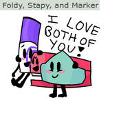 Foldy, Marker and Stapy by SmallKittyUniverse on DeviantArt