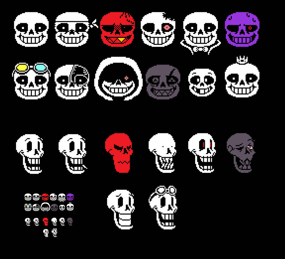 (UT) Sans and Papyrus (AUS) Talk Sprites by EllistandarBros on DeviantArt