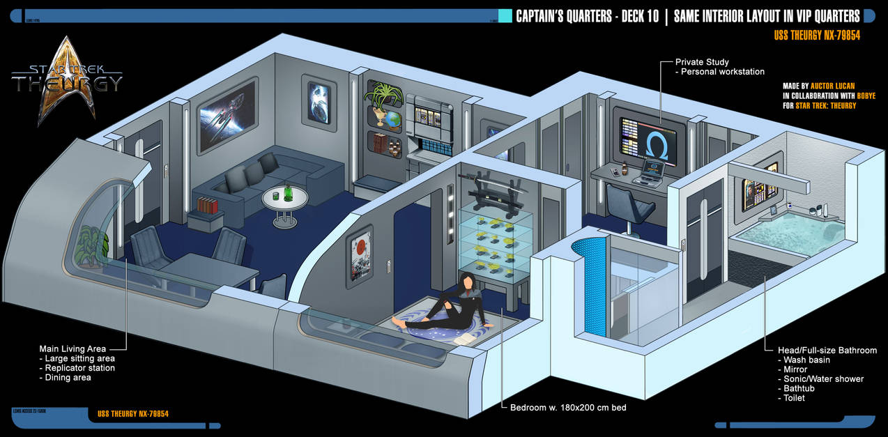 Captain's Quarters | Star Trek: Theurgy by Auctor-Lucan on DeviantArt