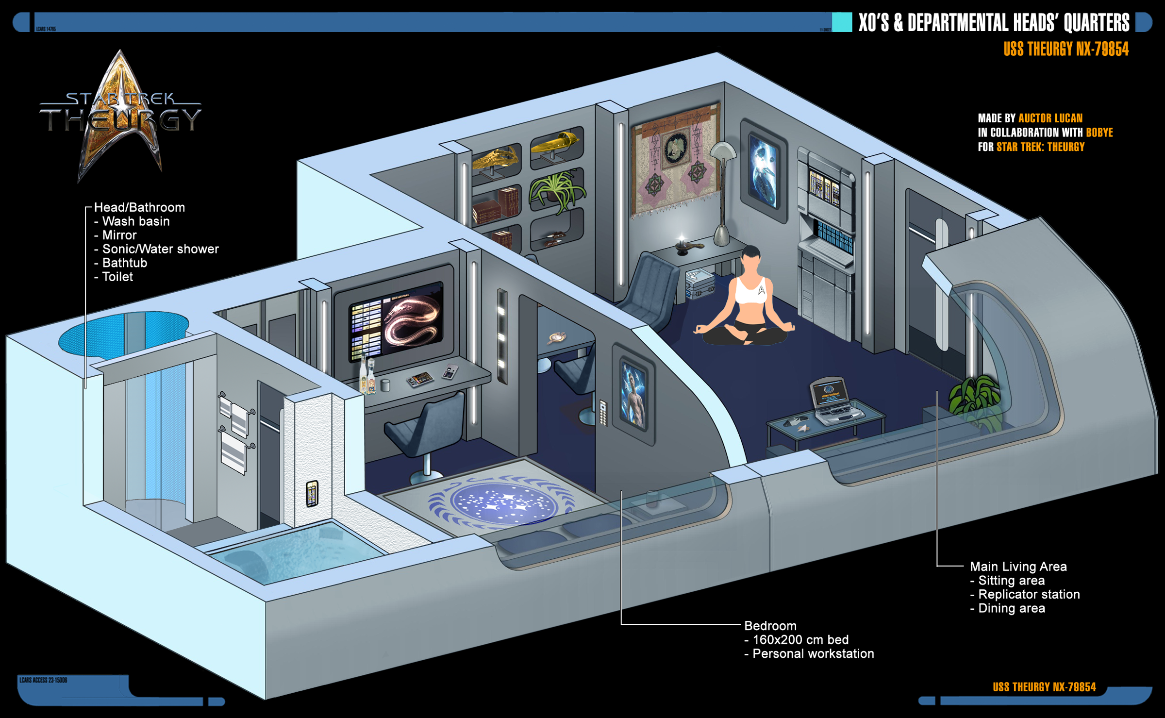 Captain's Quarters | Star Trek: Theurgy by Auctor-Lucan on DeviantArt