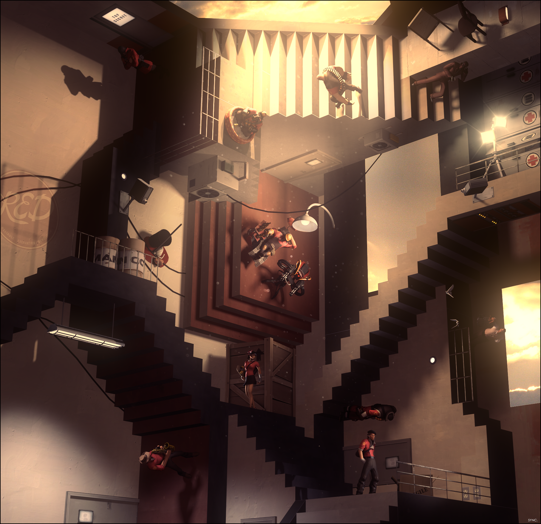 Stairs by Sync-7 on DeviantArt