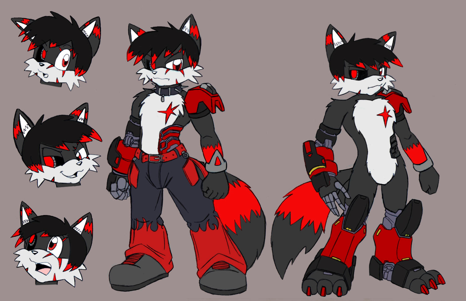 Darkfox final ref sheet * flat colors by DarkFoxProjectX on DeviantArt