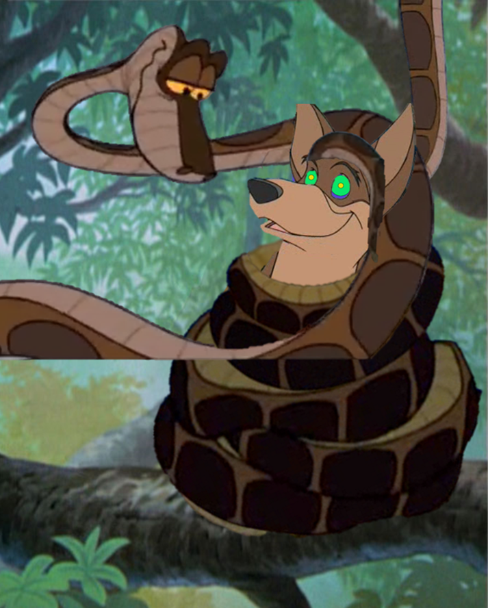 Kaa hypnotizes Thunderbolt by seviperman13 on DeviantArt