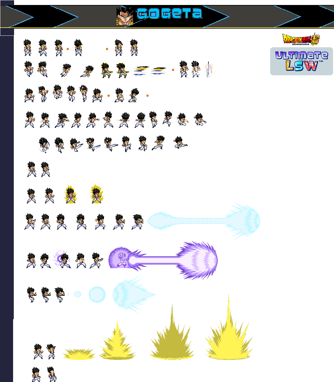 Gogeta SSJ ULSW2 (SPRITE SHEET) by FoxySpriter on DeviantArt