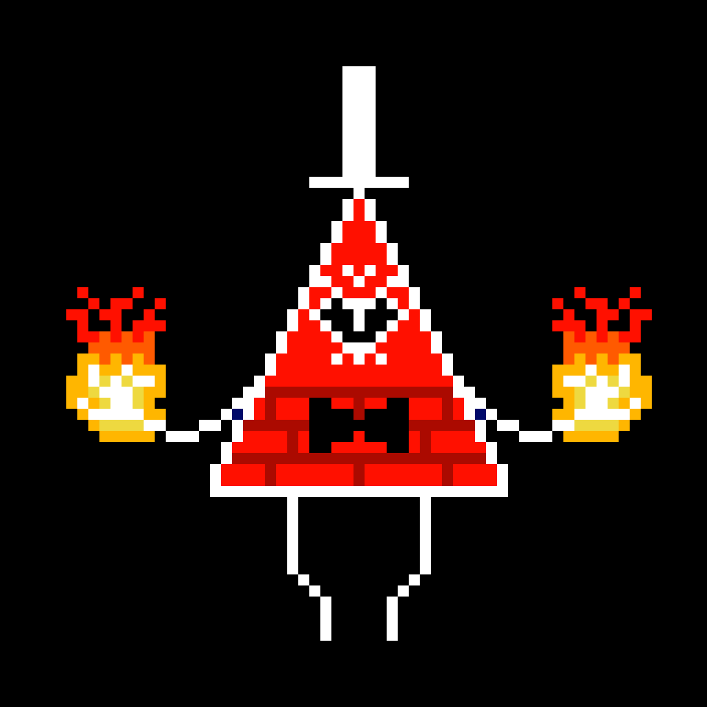Bill Cipher's Pixel Art : Angry version by Creepikachu on DeviantArt