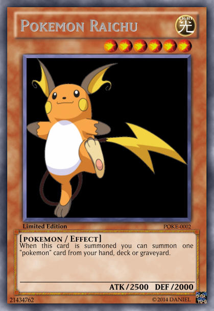 Pokemon Yu-Gi-Oh: Raichu by Namanix-Party on DeviantArt