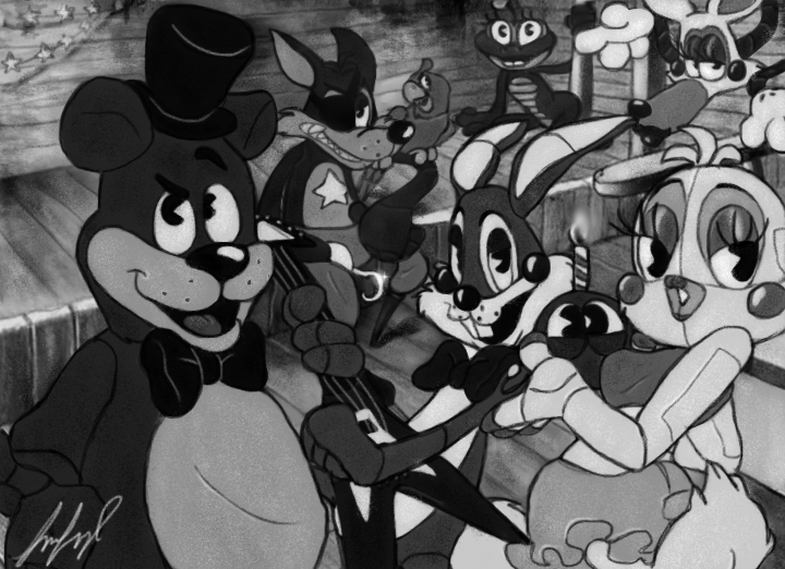 Batim and Fnaf in: at work guys! by fnafmangl on DeviantArt