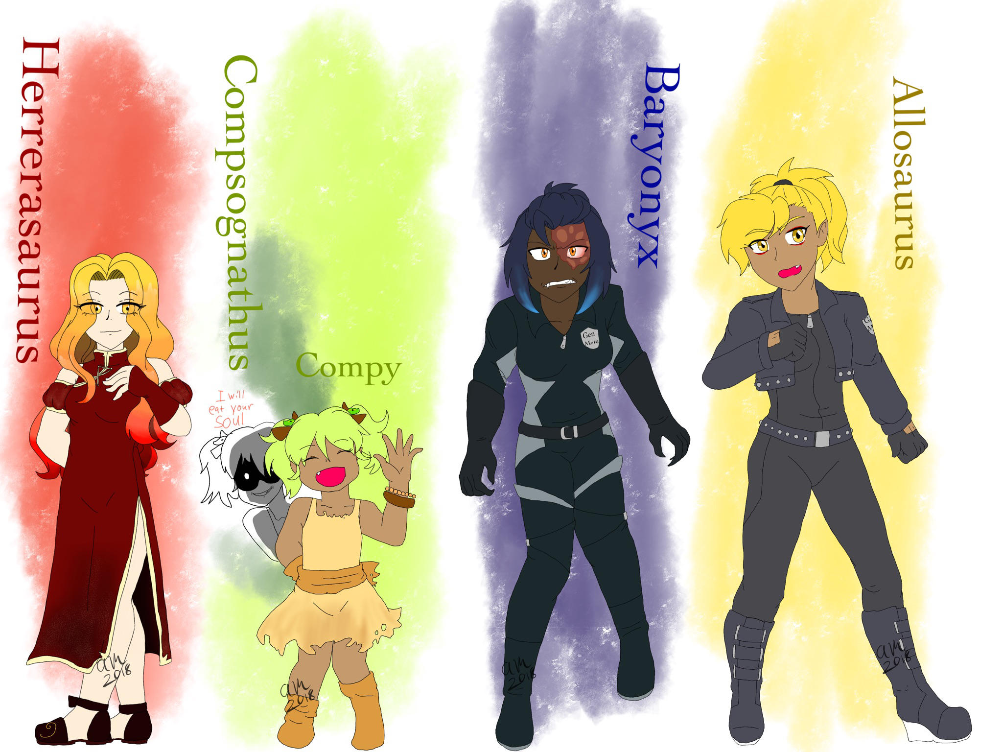 Humanized Dinos: last time by FallenAngel5414 on DeviantArt