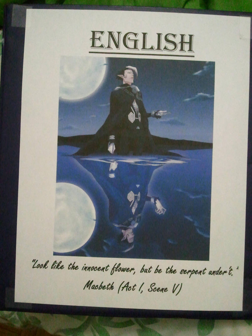 English Binder Cover Page (Grade 10) #2 by crazyanimefreak08 on DeviantArt