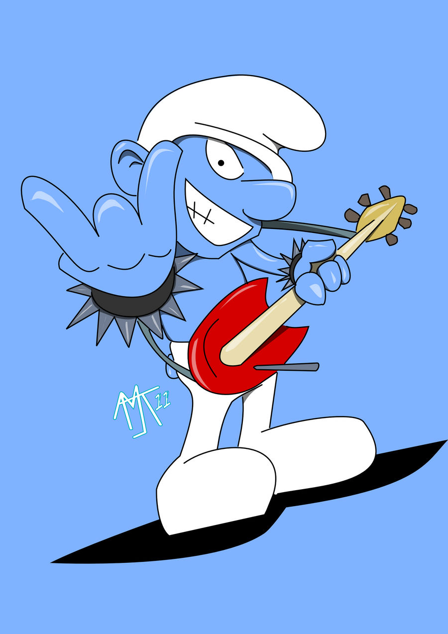Rockin' Smurf by TheWarrigul on DeviantArt