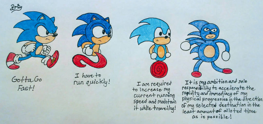 Gotta Go Fast (Increasingly Verbose Sonic Meme) by PilloTheStar on ...