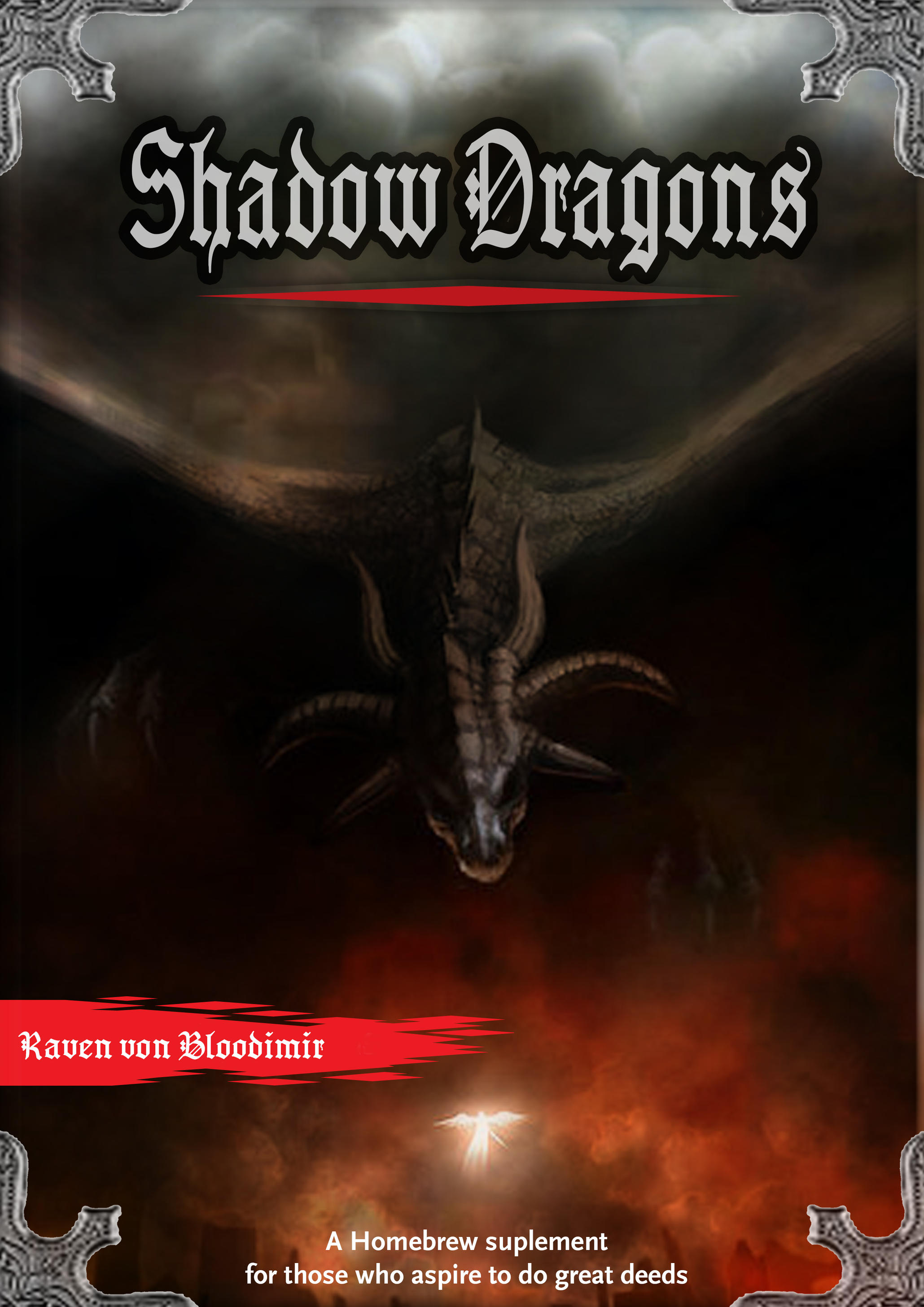 Shadow Dragons Homebrew pdf cover by RavenVonBloodimir on DeviantArt