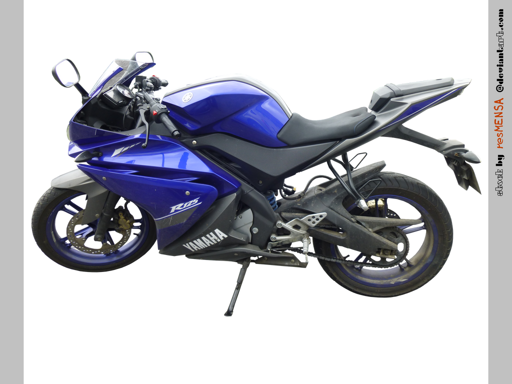 Yamaha YZF R125 blue left - STOCK by resMENSA on DeviantArt