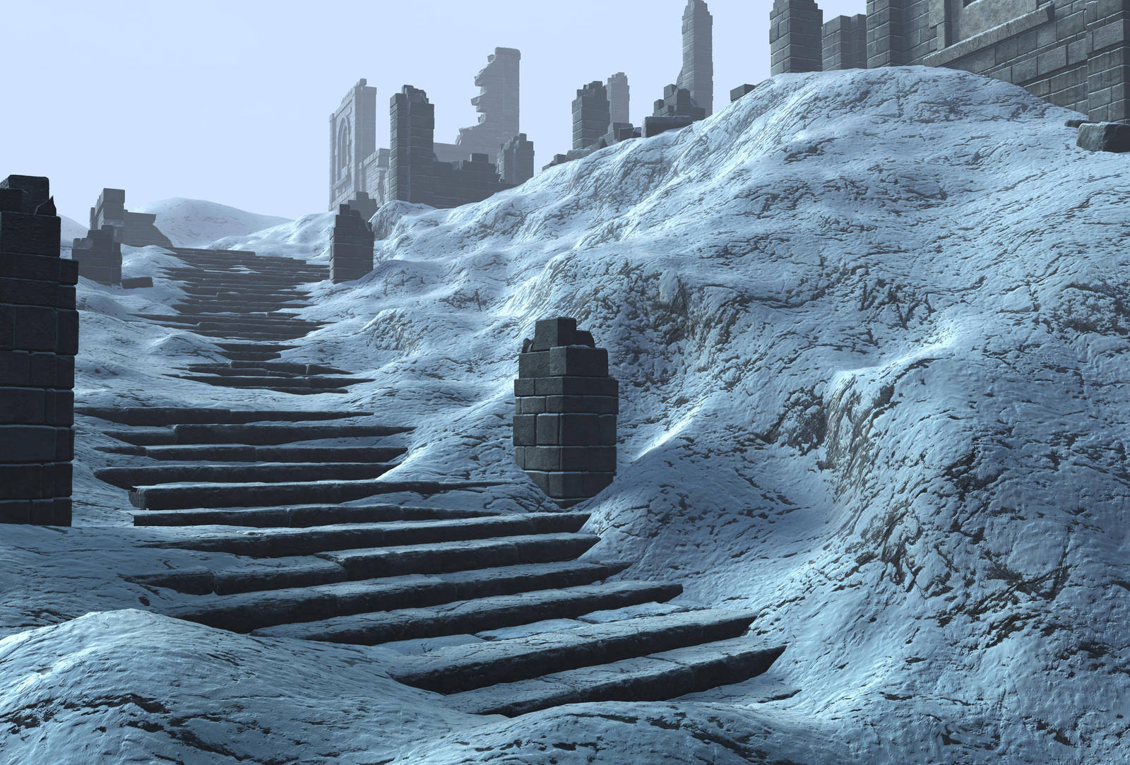 winter ruin background 2 by indigodeep on DeviantArt