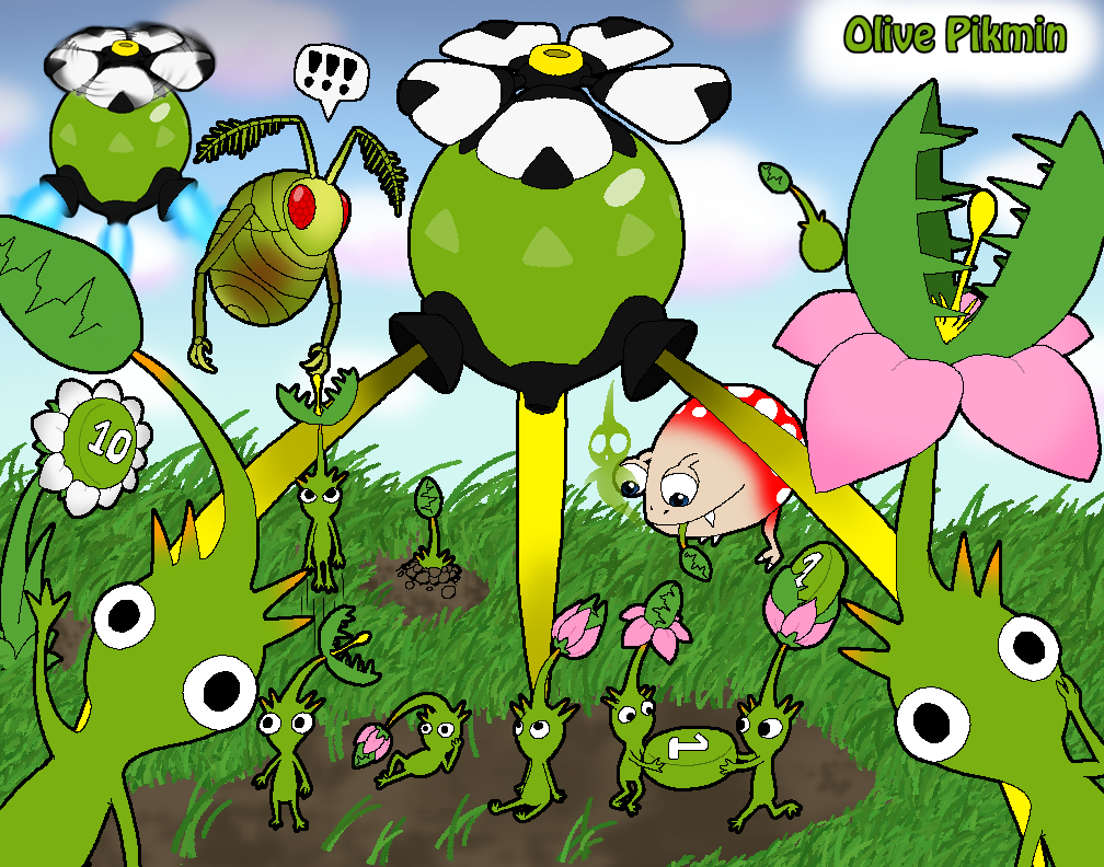 Olive Pikmin (Remastered) by Rotommowtom on DeviantArt