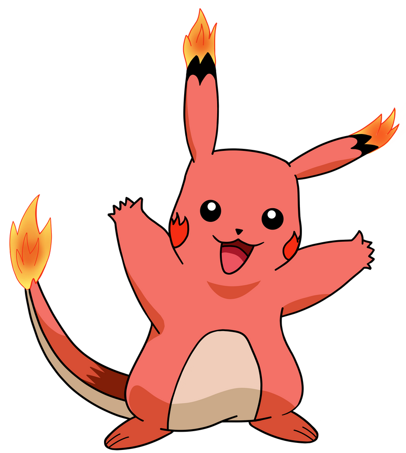 Fire Type Pikachu - Glukatchu by Drawgantic on DeviantArt