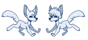 FTU Chibi Wolf Dog Base / Lineart by cvddly on DeviantArt