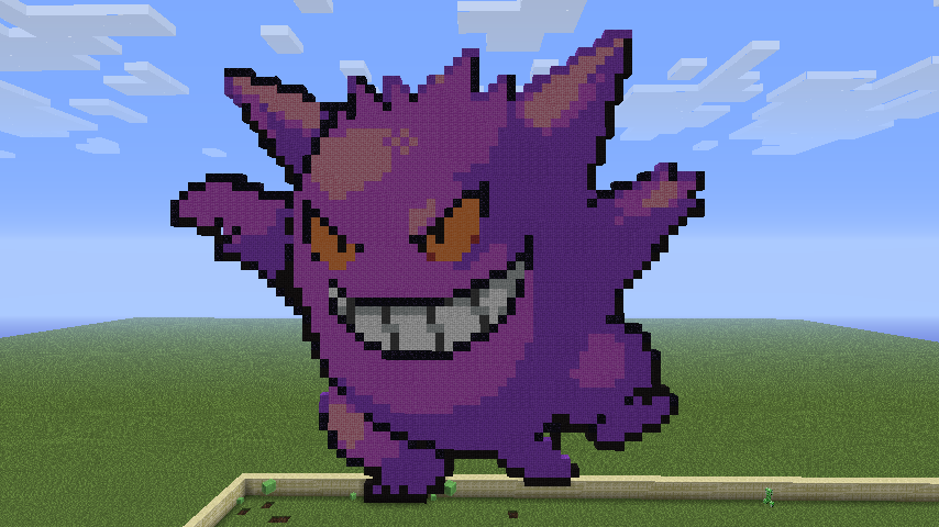 GENGAR - Pixel Art Minecraft by MissVulture93 on DeviantArt