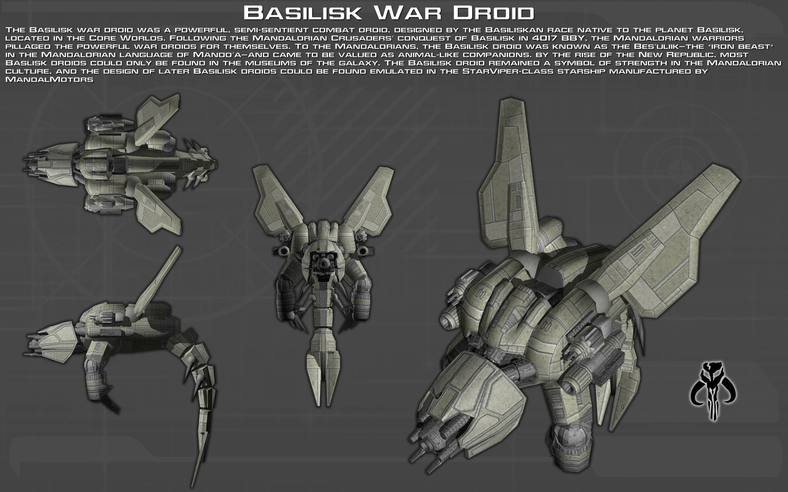 Basilisk War Droid ortho [New] by unusualsuspex on DeviantArt