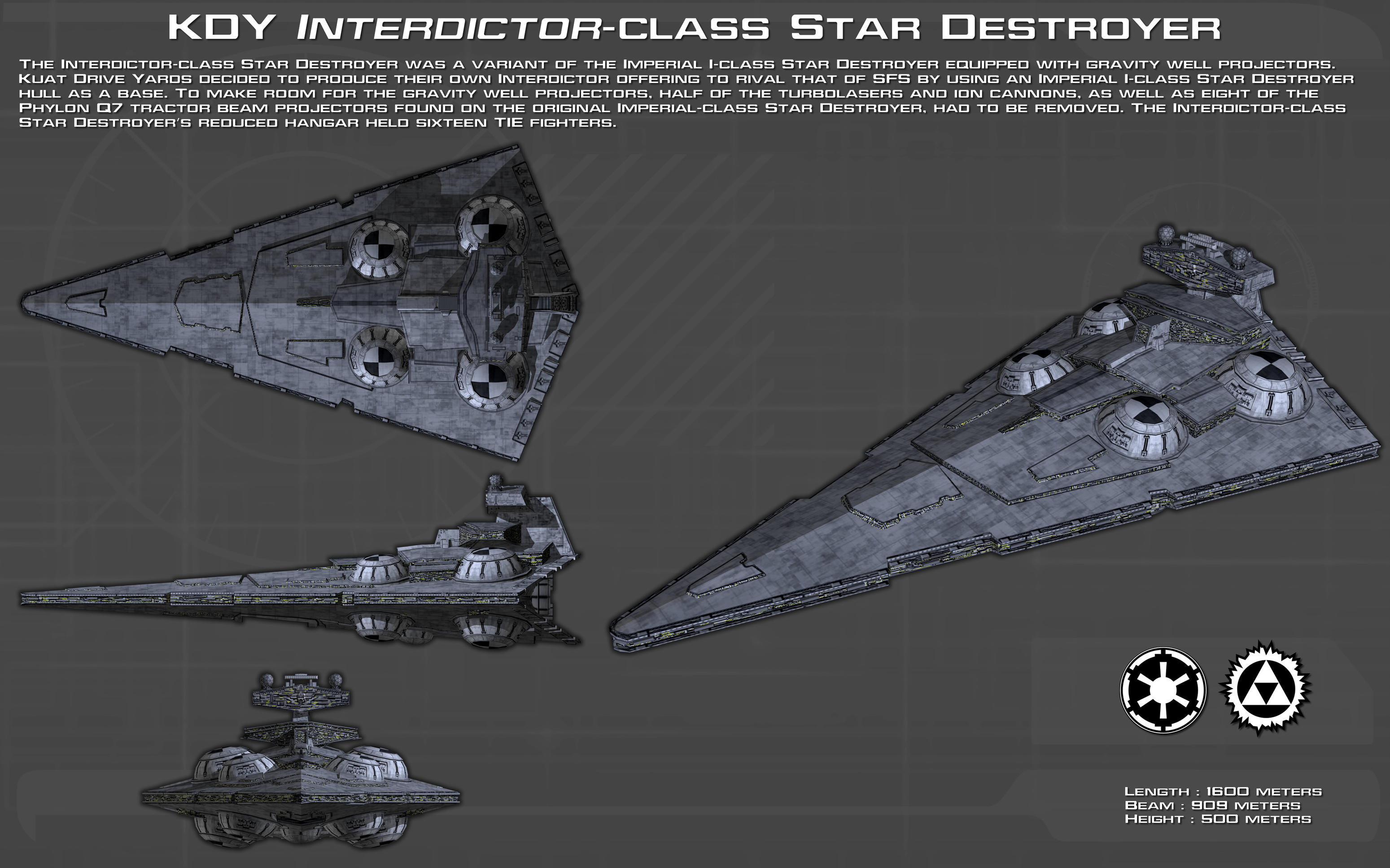 KDY Interdictor-class Star Destroyer ortho [New] by unusualsuspex on ...
