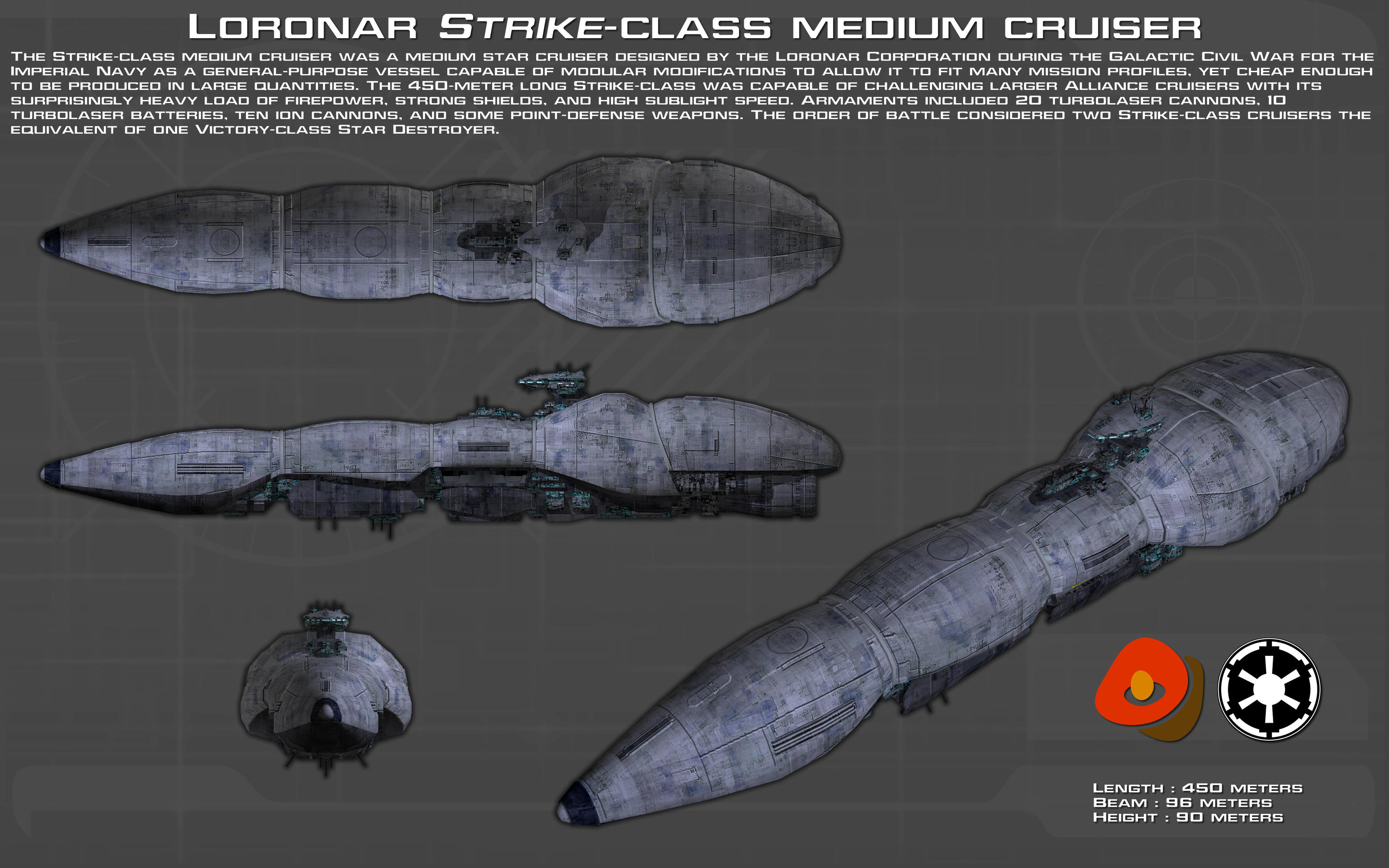 Loronar Strike-class medium cruiser ortho [New] by unusualsuspex on ...