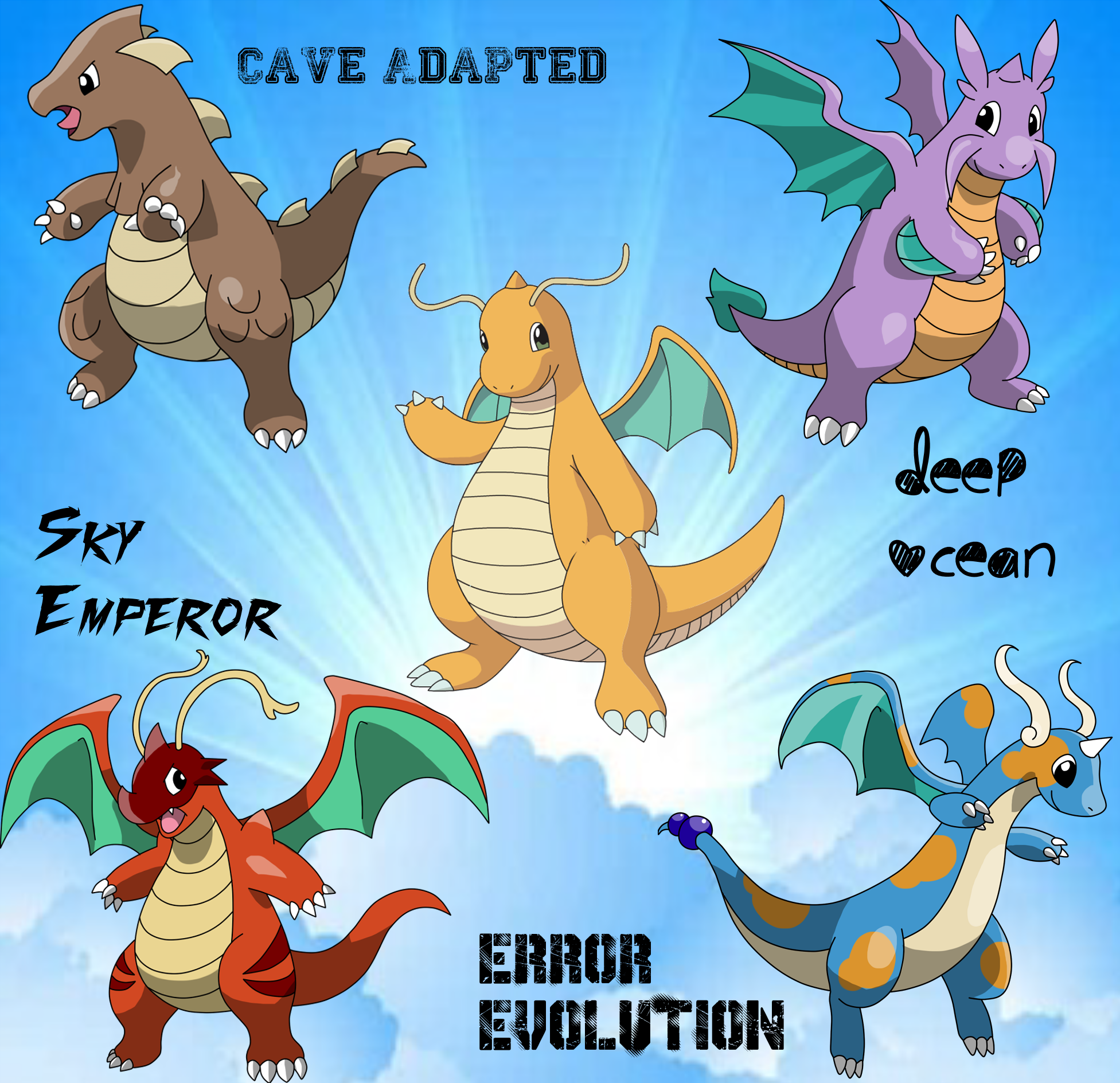 Dragonite Variations by OrialRegion on DeviantArt