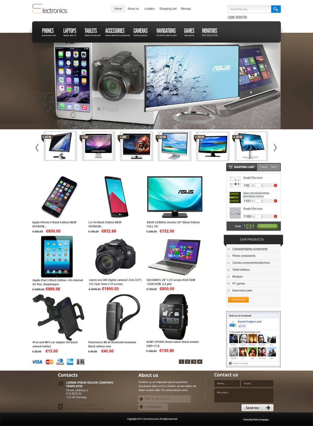 Electronics e-shop design [2015] by Defaultas18 on DeviantArt