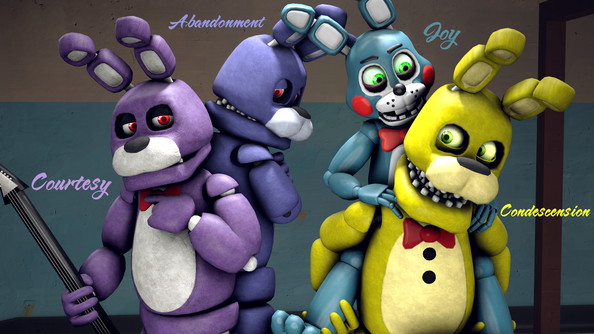Original, Unwithered, Toy Bonnie and Springbonnie by TalonDang on ...